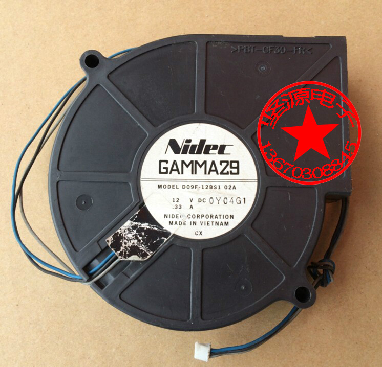 For 1pcs NIDEC Turbo Fan D09F-12BS1 02A 12V 0.33A Projector Fan | eBay