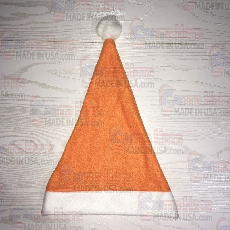 100% MADE IN USA Fleece Orange Santa Hat NOT FELT | eBay