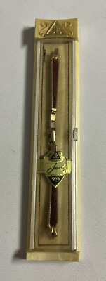 New Vintage JB Jacoby Women’s 10K Yellow GF Red Felt Formal Fancy Watch ...