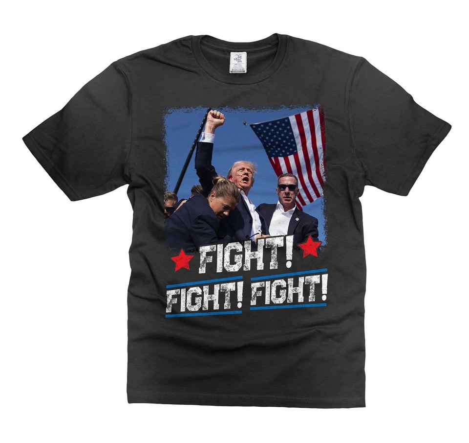 Mens Fight Fight Fight Shirt Donald Trump DJT Support Shirt Trump Fist ...