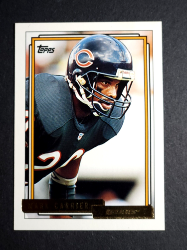 1992 TOPPS GOLD FOOTBALL #43 MARK CARRIER *A* CHICAGO BEARS *NRMT/MINT ...