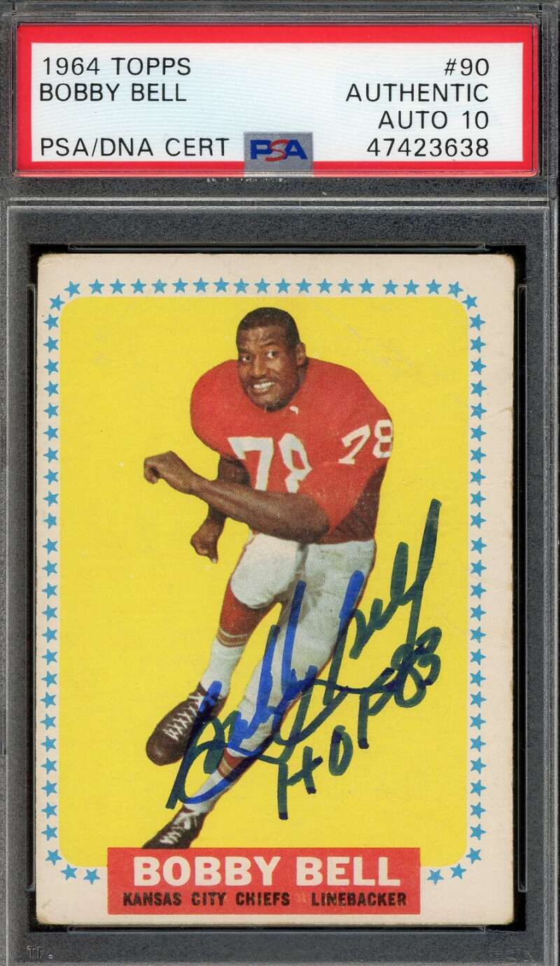 Bobby Bell Gem Mint 10 PSA DNA Signed 1964 Topps Rookie Autograph | eBay