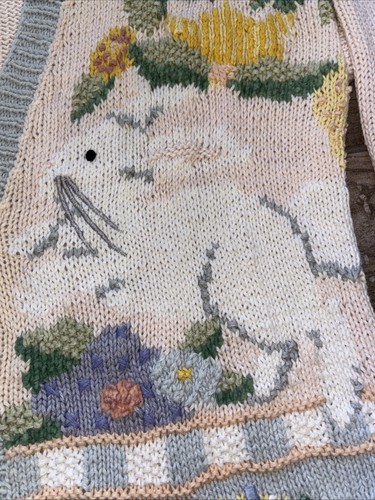 VTG Marisa Christina Classics Easter Bunny Rabbit Sweater Pastel ...