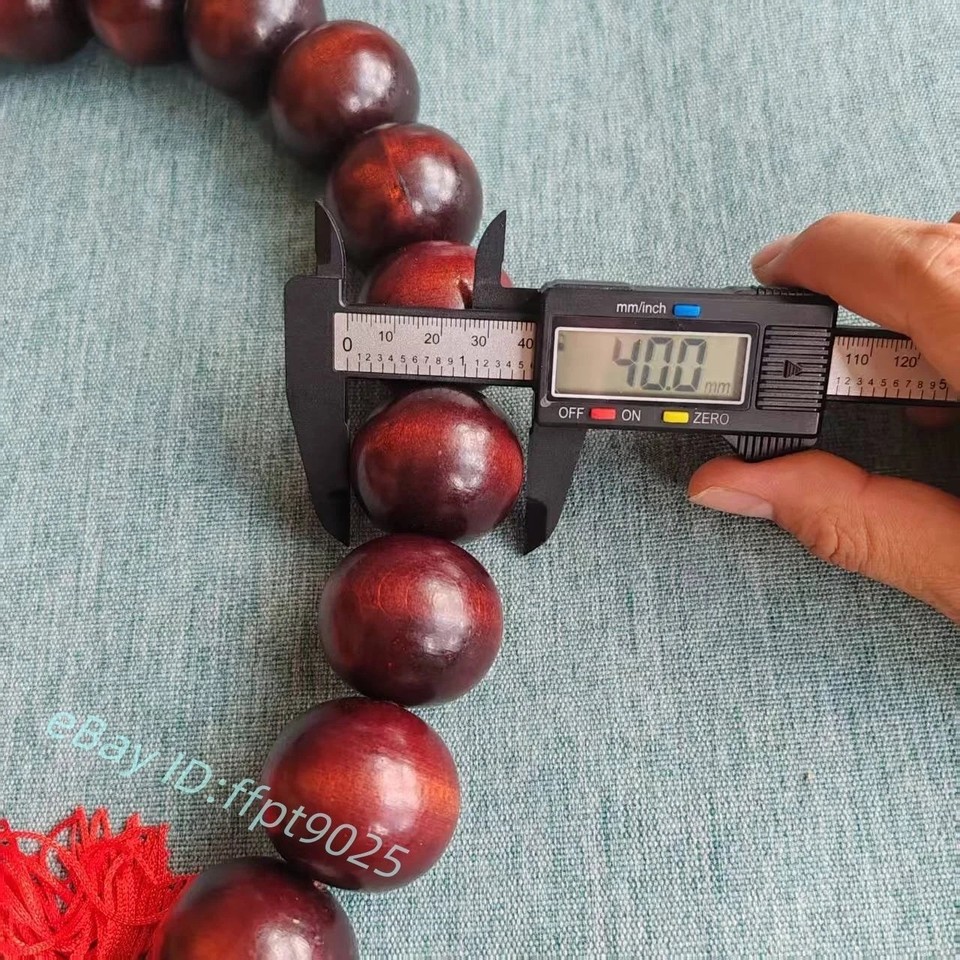 40mm*18 Shaolin Temple Monk Blessing Men Necklace Natural Wood Big ...