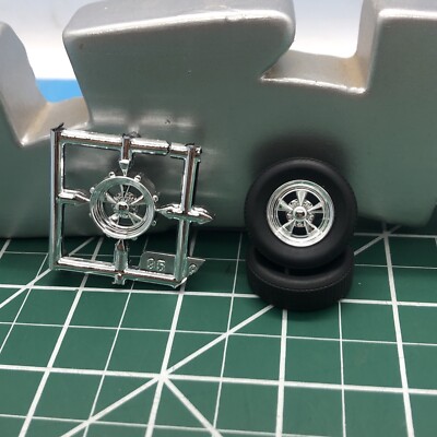 2) MM 1:25 Great Looking Cragar SS Spoke Wheels W AMT F60 Tires LBR ...