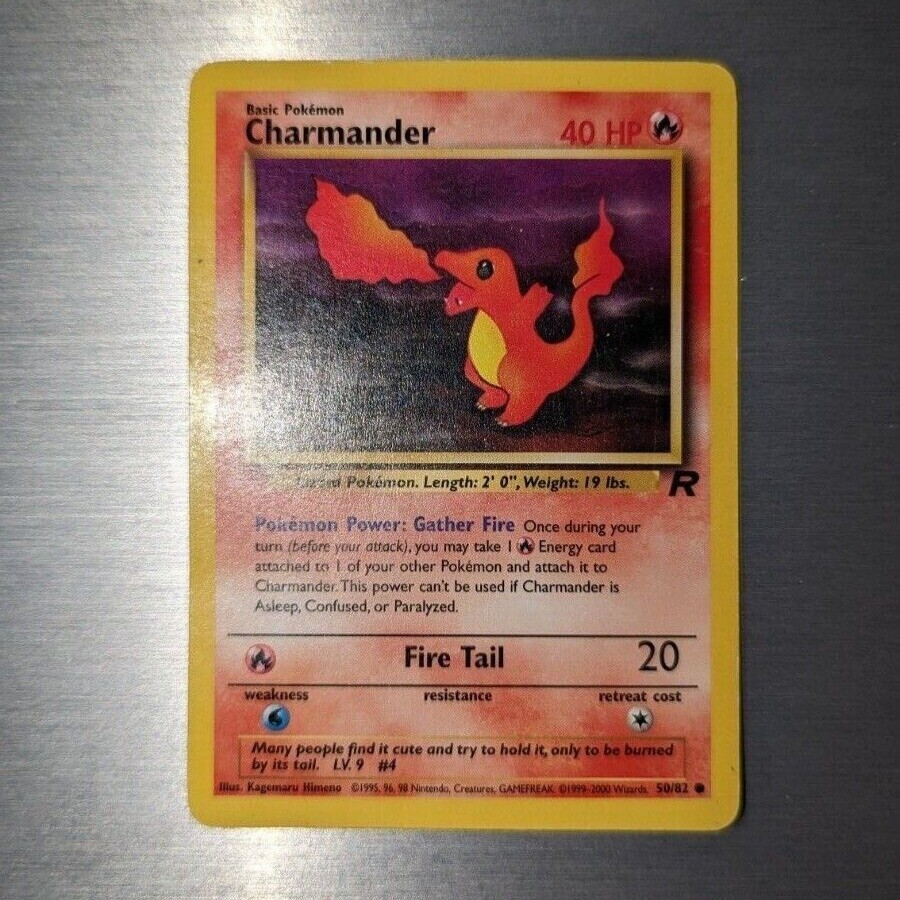 Rare 1995 Charmander Pokémon 1st Edition Team Rocket Excellent ...