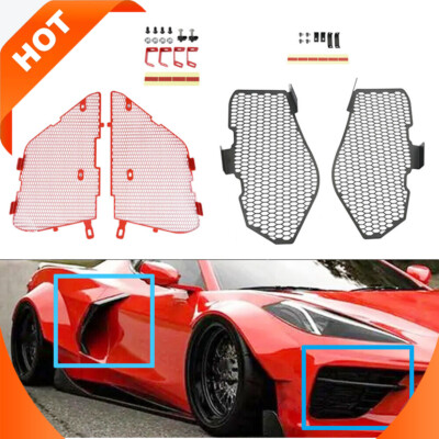 2020-2024 Corvette C8 For Front Grill Radiator Guard + Side Intake Mesh ...