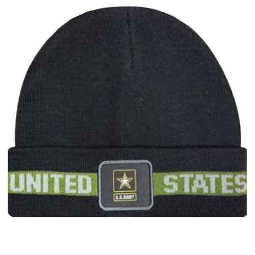 Licensed Army Green Black Stripe Military Watch Cap Stocking Hat Free ...