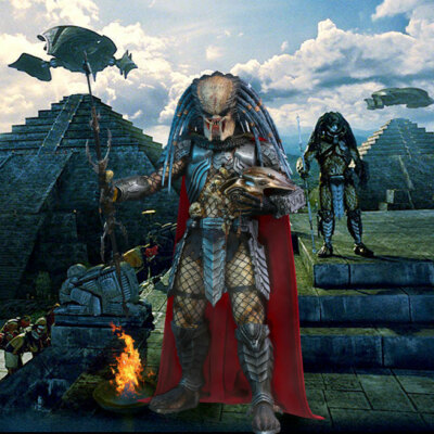 1/6 Predator Backdrop 15"x15" - Ideal For 1/6 Predator Elder Guardian ...