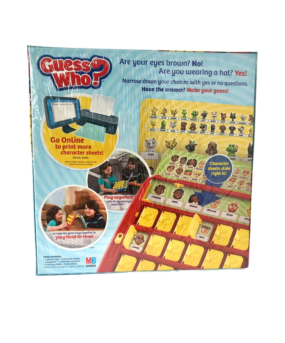 Guess Who Printable Character Sheets Hasbro