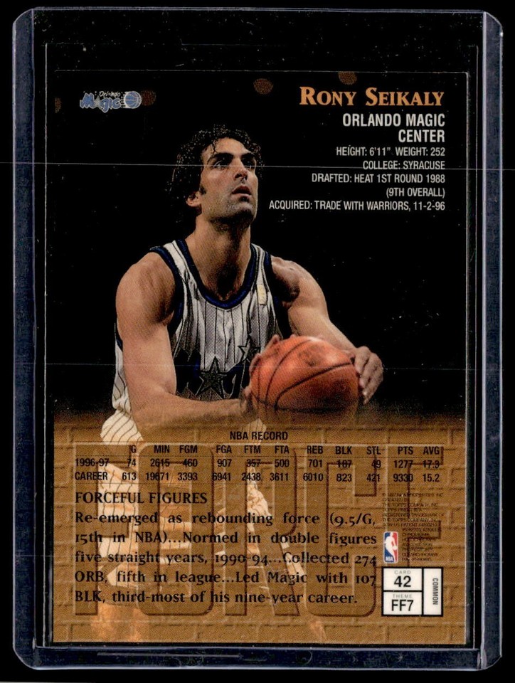 1997-98 Topps Finest Rony Seikaly Force #42 Orlando Magic | eBay