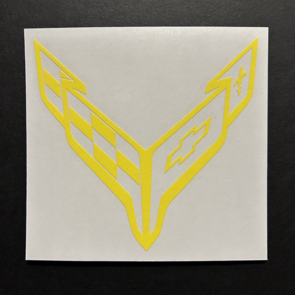 CUSTOM 2020-24 C8 CORVETTE Stingray Z51 Z06 Crossed Flags Emblem ...