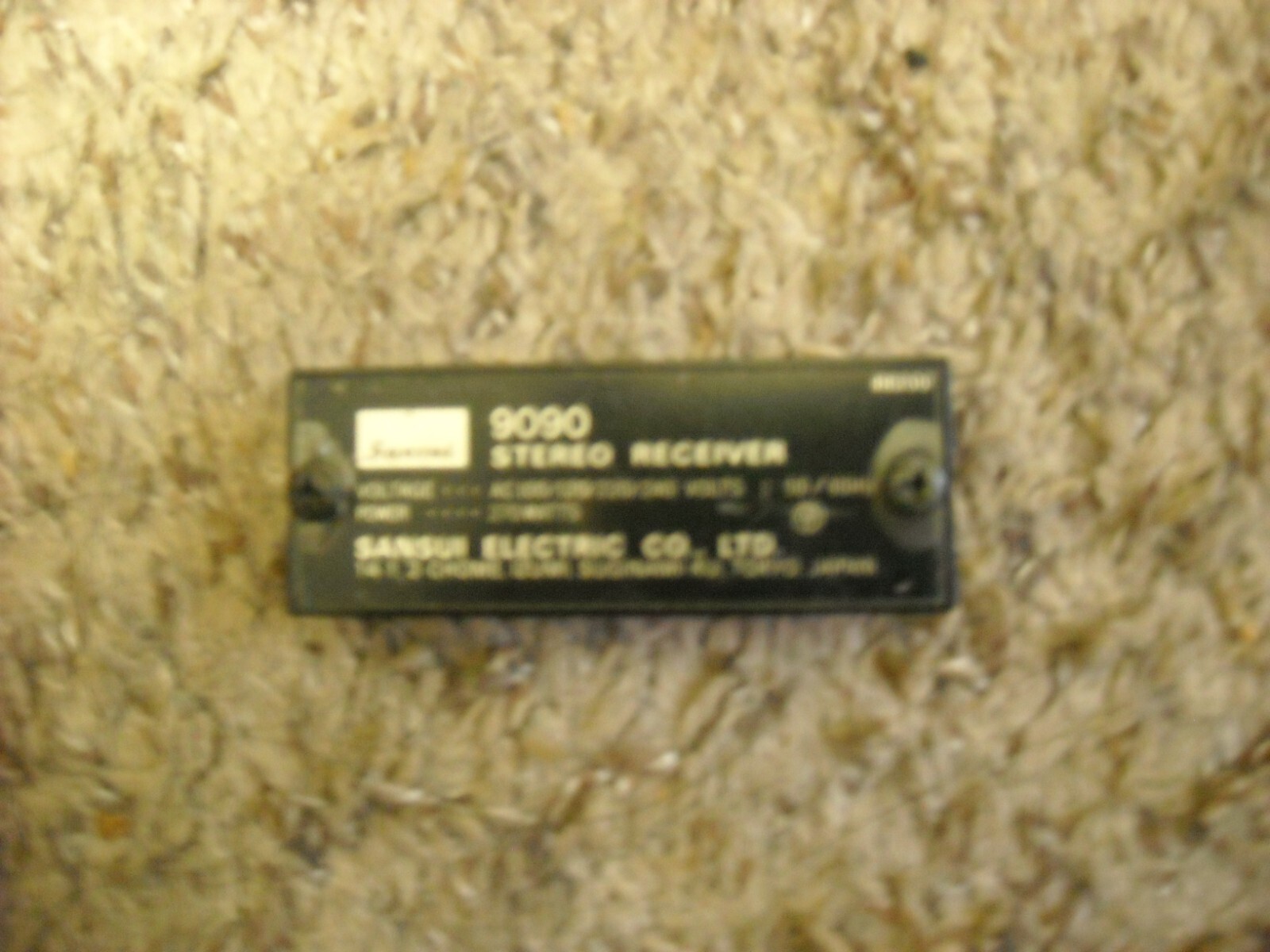 Sansui 9090 back panel multi voltage switch cover | eBay