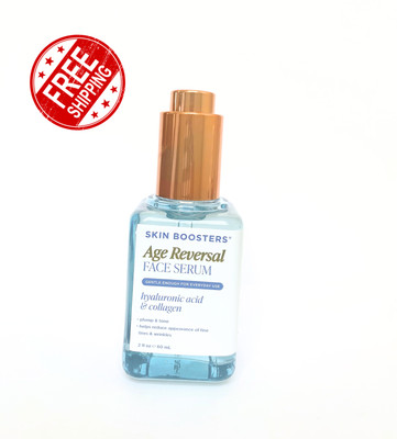 Skin Boosters Age Reversal Face Serum Hyaluronic Acid & Collagen 2 fl ...