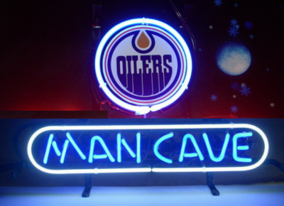 Edmonton Oilers Man Cave 14"x10" Neon Sign Lamp Light With Dimmer VSX ...