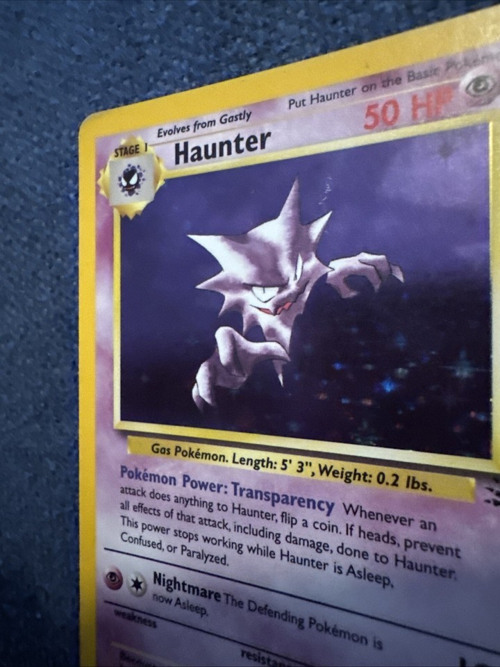 Pokémon Card TCG Haunter 6/62 Holo Fossil WotC Wizards RARE NM | eBay