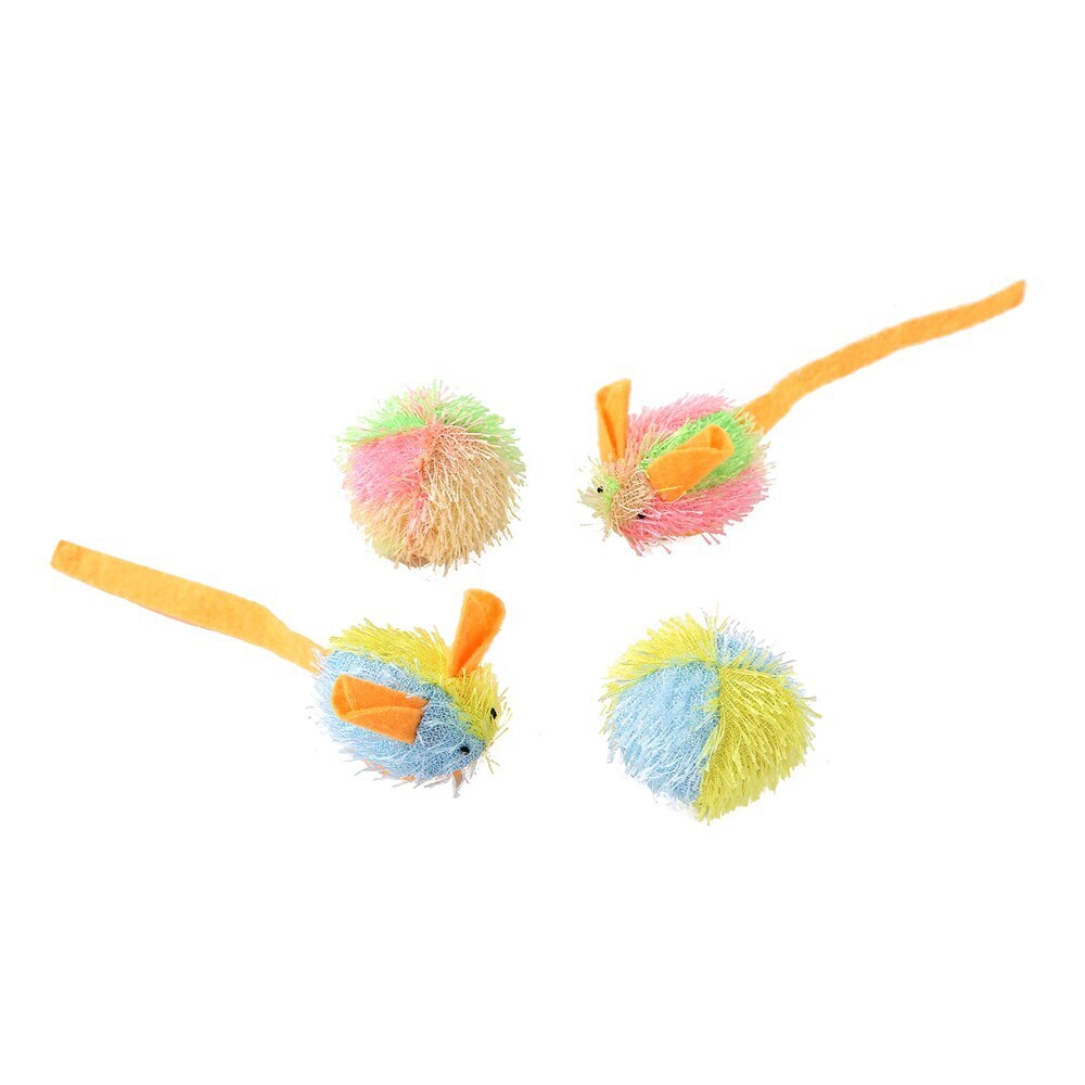 4PK Paws & Claws Furry Cat/Kitten Pet Interactive/Playing Toys Plush w ...