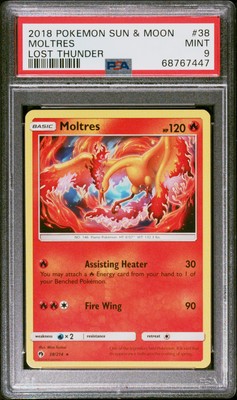 2018 Pokemon Sun & Moon #38 Moltres Lost Thunder PSA 9 | eBay
