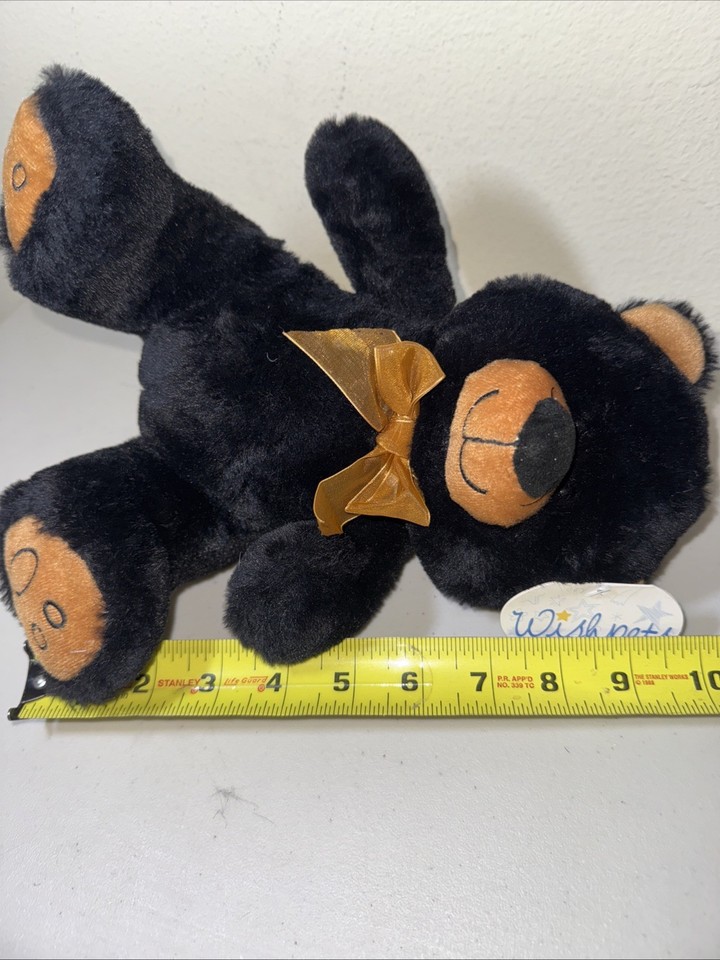 Wishpets Baby Paw Bear. Black Teddy Bear Brown Feet Nose 2018 Plush Toy ...