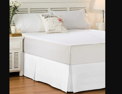 XL FULL size Dust Ruffle - Ruffled or Tailored - 200TC WHITE 14" 18" 21 ...