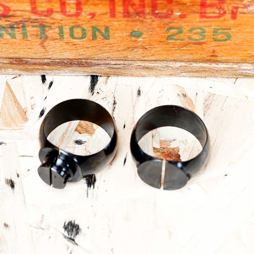 Buehler 1" Solid Scope Mount Rings Pair Gloss Blued Finish - New/ Old ...