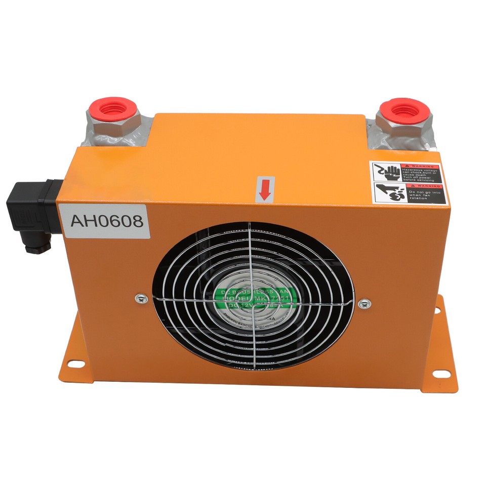 AH0608T-CA Hydraulic Air Cooler Air-cooled Oil Radiator DC12V 1.8KW 60L ...