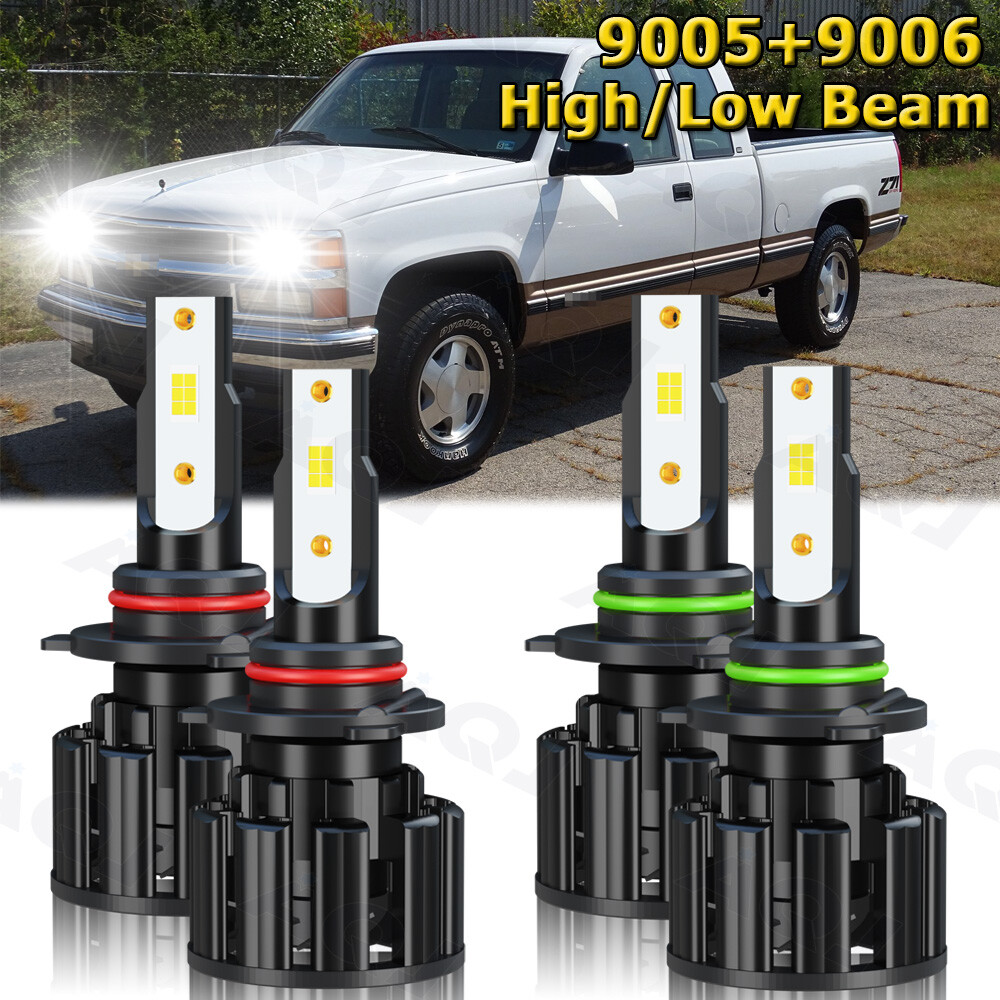 For Chevy Silverado 1994 1995 1996 1997 1998 LED Headlight High&Low ...