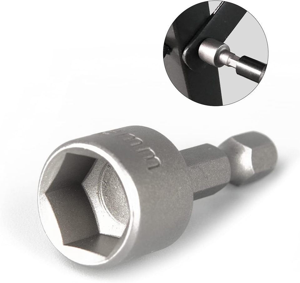 14 PCS Power Nut Driver Bit Set Quick Change MM & SAE Impact 1/4" Hex ...