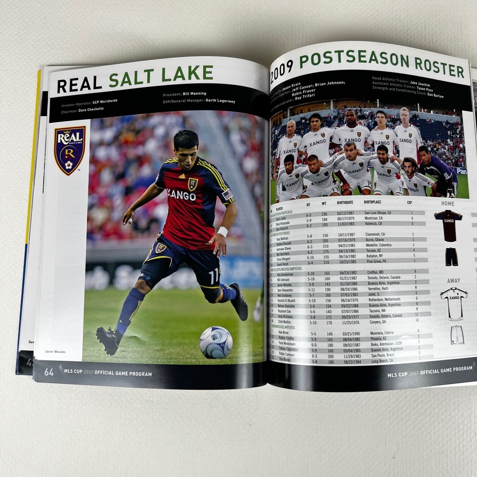 2009 Major League Soccer MLS Cup Program Mint Condition Rare LA Galaxy ...