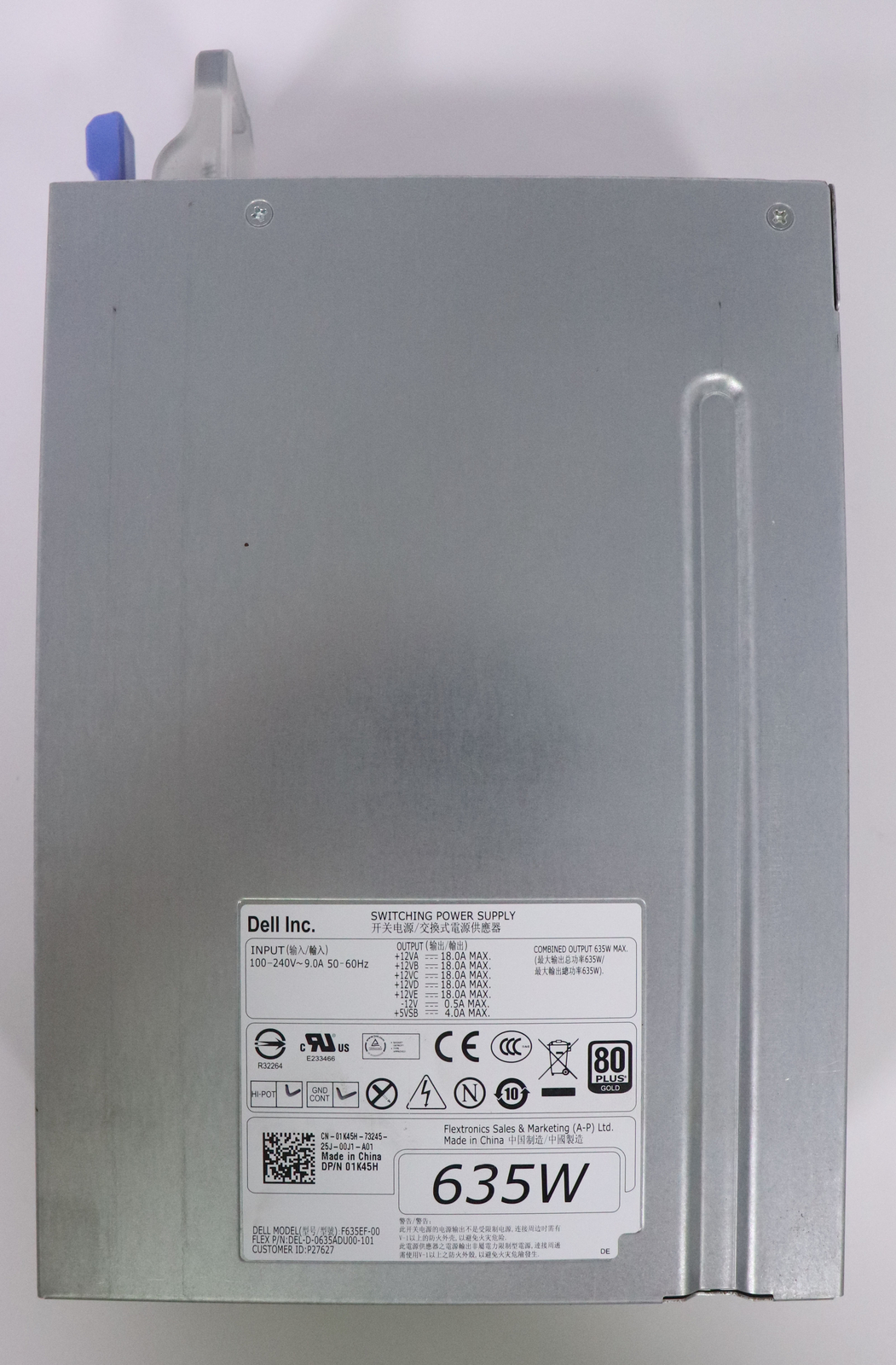 Dell Precision T3600 635W Power Supply F635EF-00 DEL-D-0635ADU00-101 ...