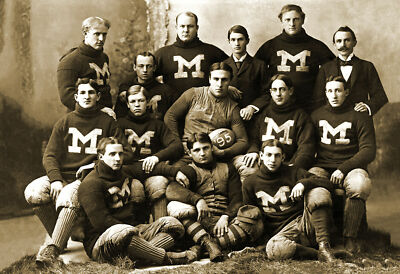 1895 University of Michigan Football Team Vintage Old Photo 8.5" x 11 ...