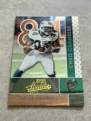 2002 Playoff Absolute Memorabilia #21 Chris Chambers NFL Miami Dolphins ...