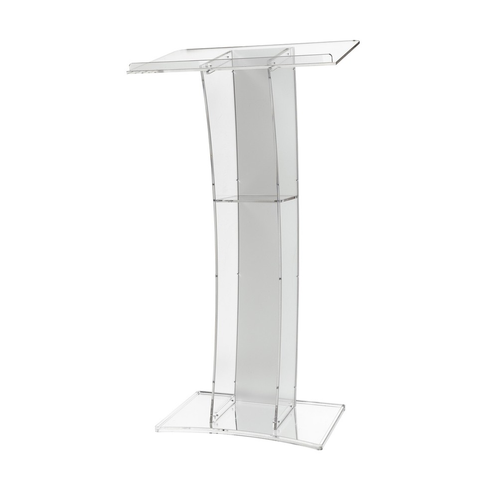 Acrylic Clear Podium Plexi-glass Pulpit School Conference Church Curve ...