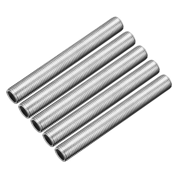 5 Pcs Zinc Plated Lamp Pipe Nipple M10 80mm Length 1mm Pitch All ...