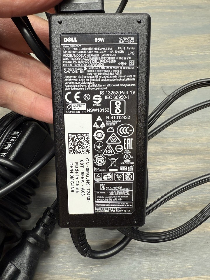 DELL 65W PA-12 4.5mm AC Adapter Charger LA65NS2-01 6TM1C Lot Of 6 Free ...