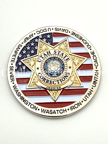 F96 Utah Department of Corrections Prisons Police Challenge Coin | eBay