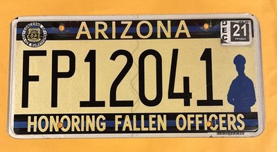 2021 Arizona Honoring Fallen Officers License Plate Police Survivors ...