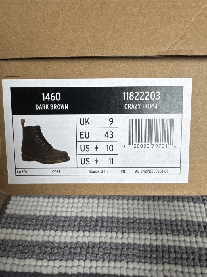 Dr. Air Wair Martens Ambassador Black Sneakers Size UK8/EU/42 US 9 ...