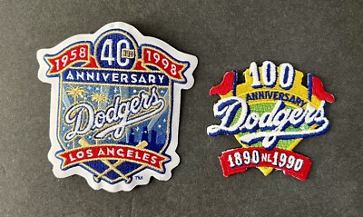 LOS ANGELES DODGERS 40th & 100th ANNIVERSARY VINTAGE MLB SLEEVE PATCH ...