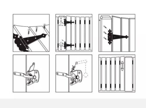 Everbilt Gate Tee Hinge Latch Set, Self Closing Double Swing in Antique ...