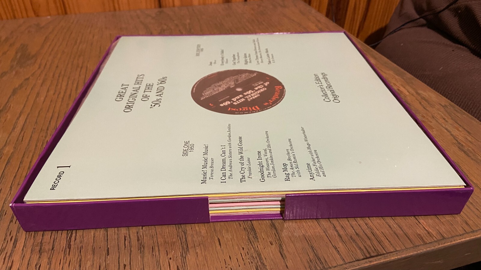 GREAT ORIGINAL HITS OF THE 50S AND 60S VINYL RECORD BOXED SET OF 9 ...