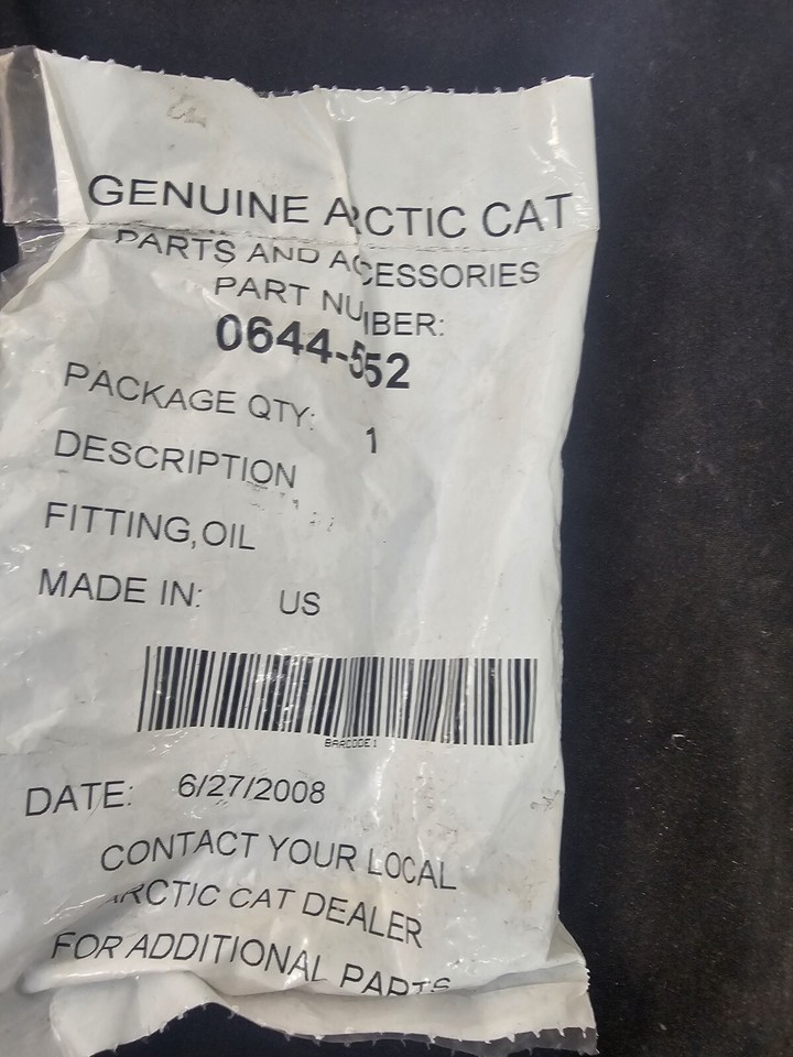 2008-19 Arctic Cat - Diamond Drive Oil Drain Fitting 0644-552 BRAND NEW ...