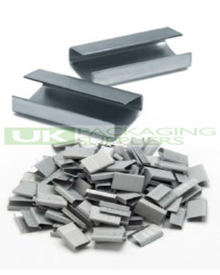4000 x METAL SEALS CLIPS FOR HAND PALLET STRAPPING BANDING 12MM X 25MM ...