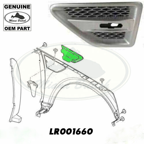 LAND ROVER FRONT FENDER SIDE GRILL GRILLE VENT LH TITAN LR2 07-12 ...