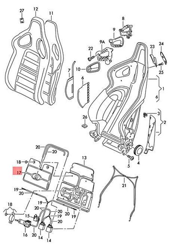 AUDI AIR CUSHION FOR LUMBAR SUPPORT ADJUSTMENT 8E0881879A NO DUTY TO 🇺🇸 ...