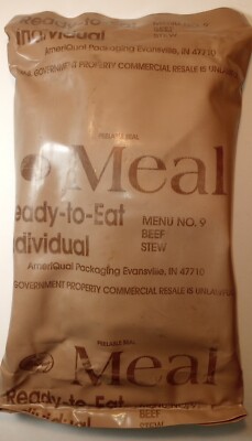 Vintage 1997 MRE MENU NO. 9 Beef Stew | eBay