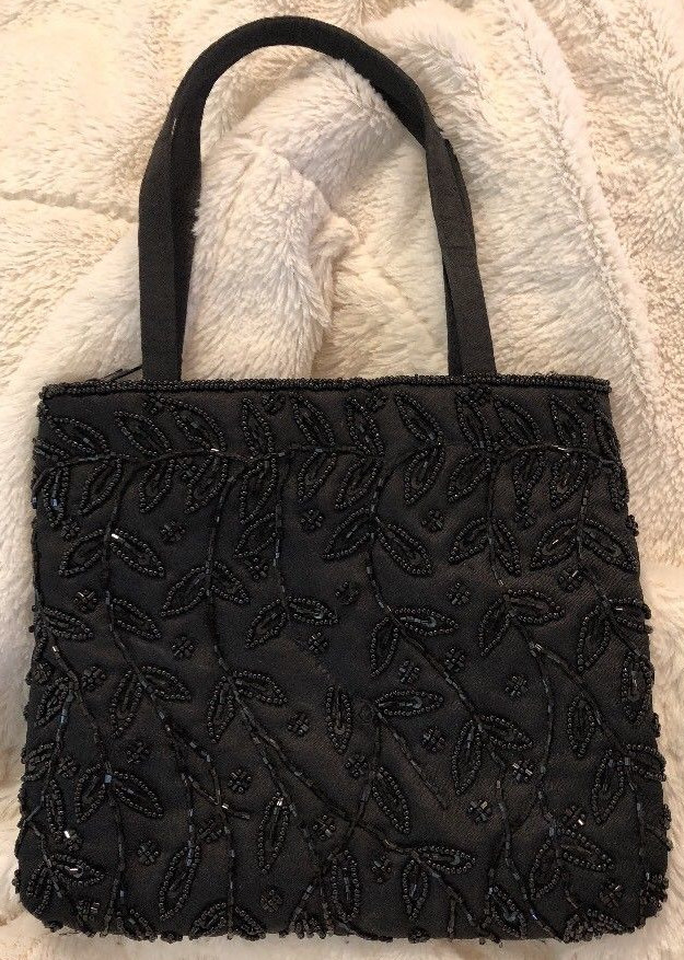 Magid Black Beaded Evening Bag Purse | eBay