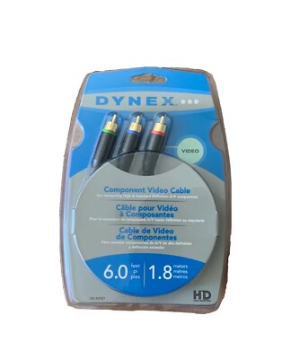 6FT Component Video Cable 3 RCA Red Green Blue RGB Coaxial for HDTV DVD ...