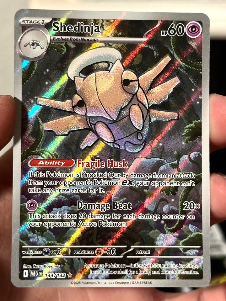 Shedinja 144/132 Me01: Mega Evolution Holo Pokemon Card | eBay