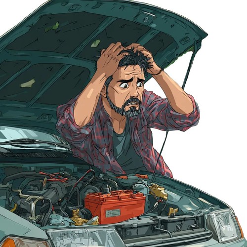 Frustrated Mechanic Vinyl Car Decal Sticker – Waterproof & UV-Resistant ...